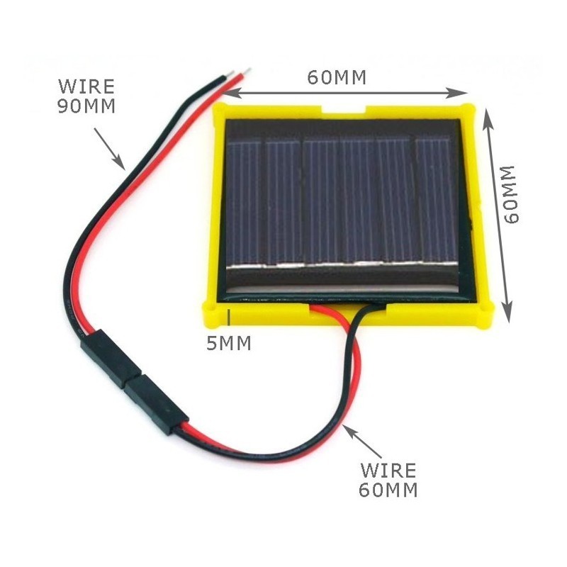 Panel Solar 3V - 5.5V Valor 3V 0.3W