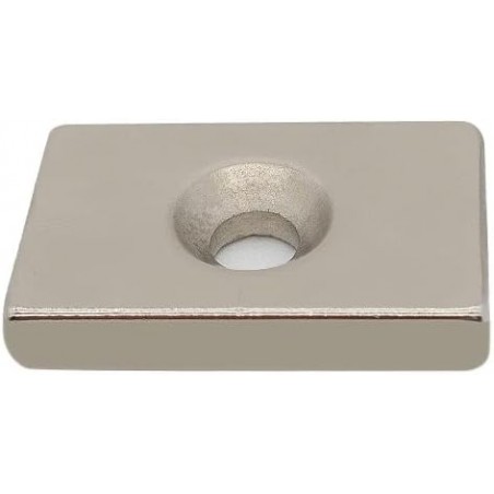 imán de neodimio rectangular con agujero Tamaño 38x18x6 mm (2U)