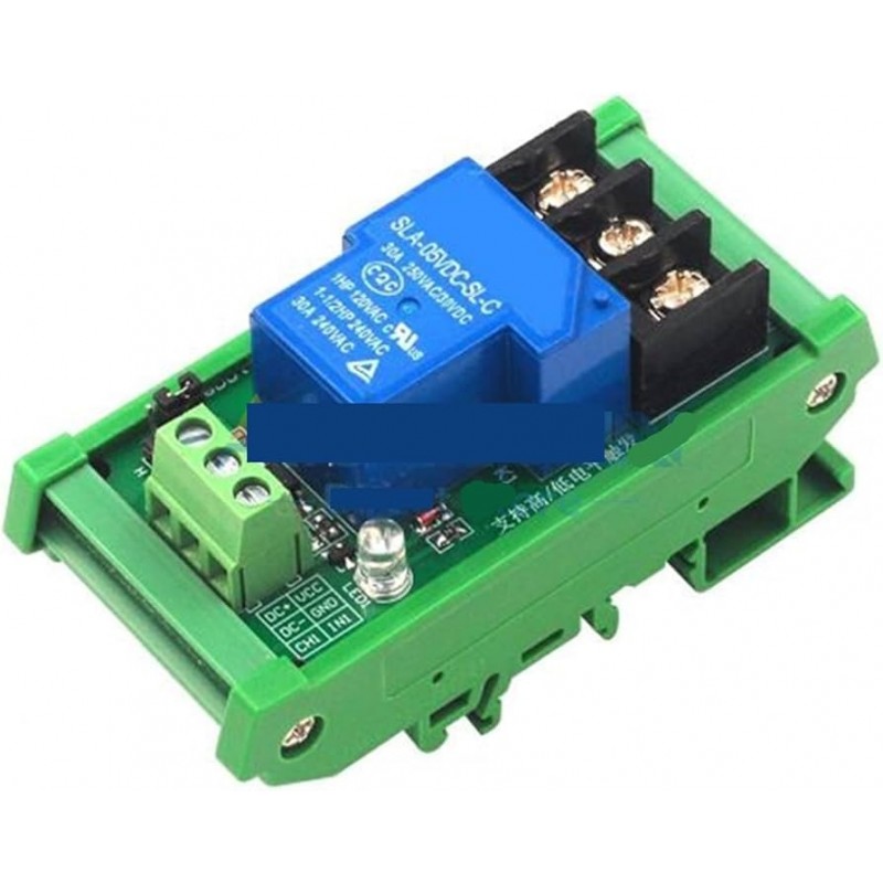 Modulo Rele 1 - 8 Canales 5/12V 30A con base para riel Tipo 1 CANAL 5V ...
