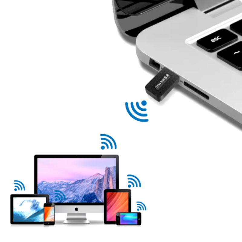 Adaptador Wifi USB 3.0 banda dual 2.4G y 5.8G 1300MBPS AC1300-6B14