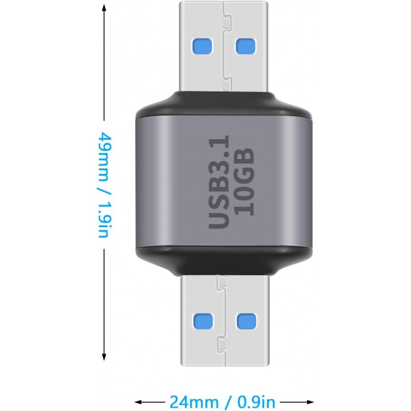 Adaptador USB - A / USB-C - USB-C 3.1 10gbps Macho - Macho Tipo USB - A ...