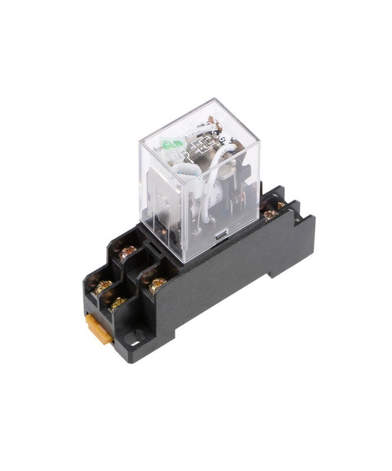 Rele electromagnético 12/24V DC - 110VAC 5A 8 y 11 pines con base para ...