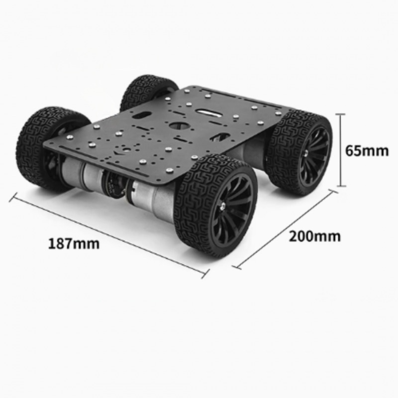 Chasis de 4 ruedas para vehiculo metalico