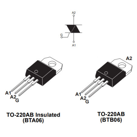 Triac BTA06-600V 6A