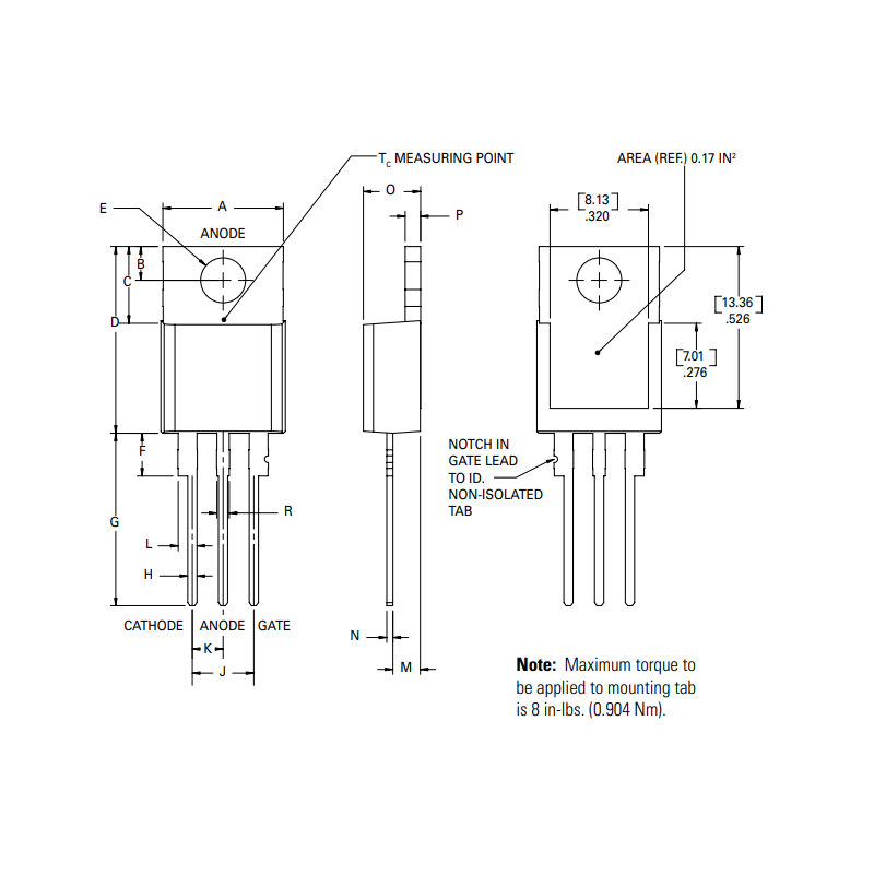 Transistor SCR S4025LTP 400V 12.8V
