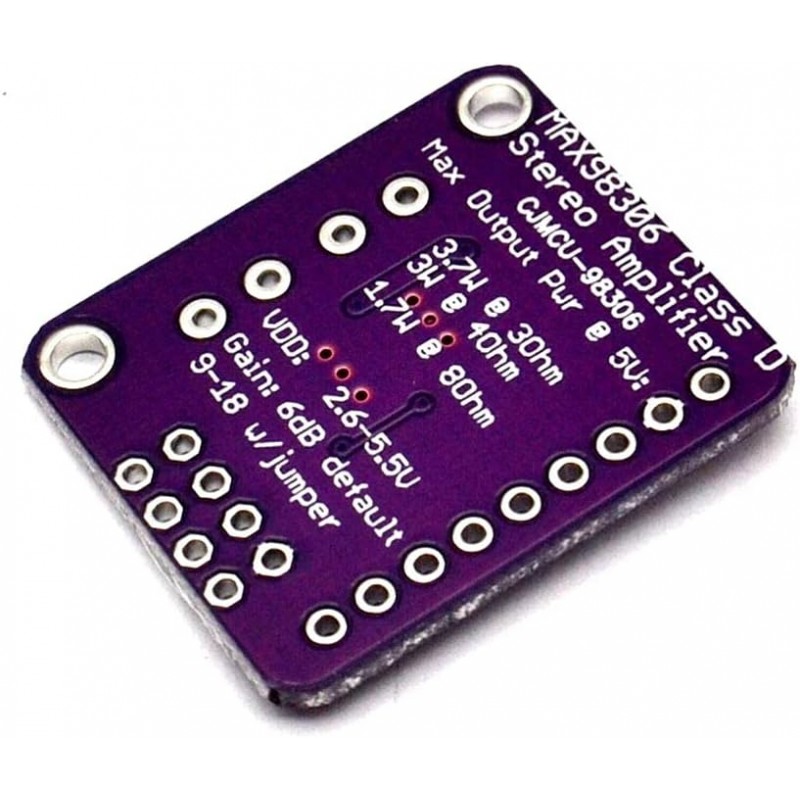 Modulo amplificador de audio estereo MAX98306 clase D 3.7W