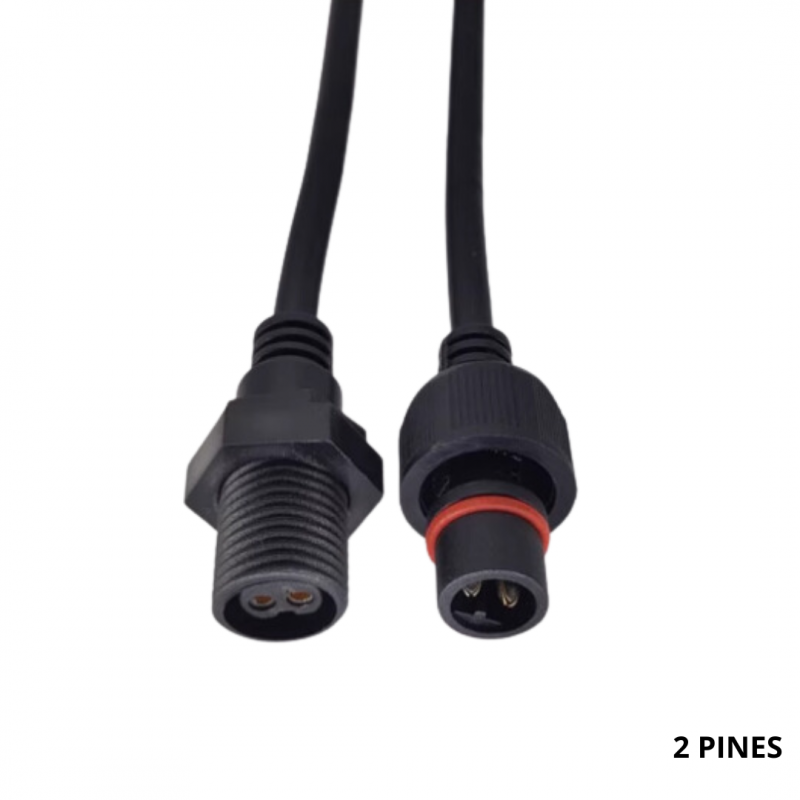 Conector impermeable 2/3/4 pines macho - hembra para montaje Tamaño 2 pines