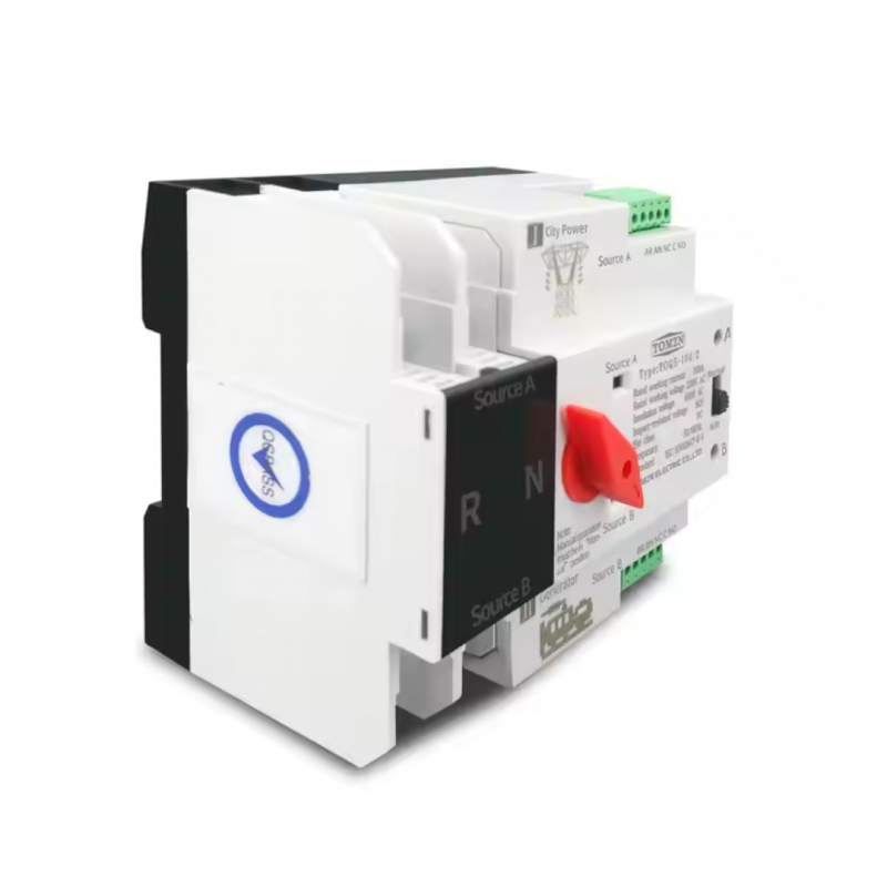 Transferencia Automatica ATS para riel DIN 2P-4P 100A-250A 110/220V 60Hz Tipo 2P 110V 100A