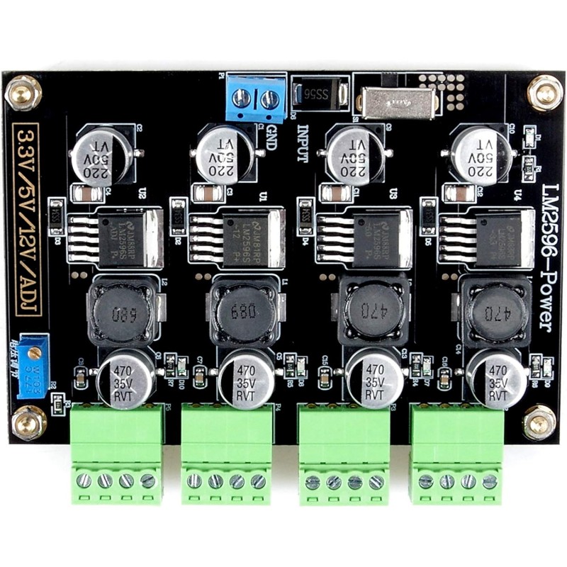 Estabilizador / regulador descendente de voltaje multiple DC-DC LM2596 ...