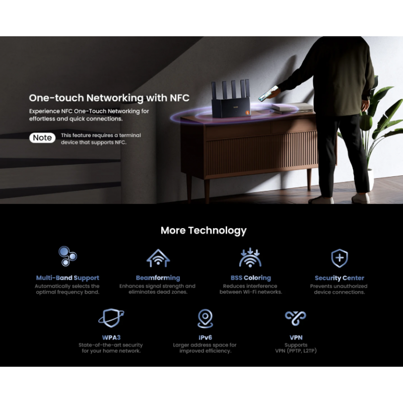 Router doble banda WI-FI 7 BE3600 Tenda
