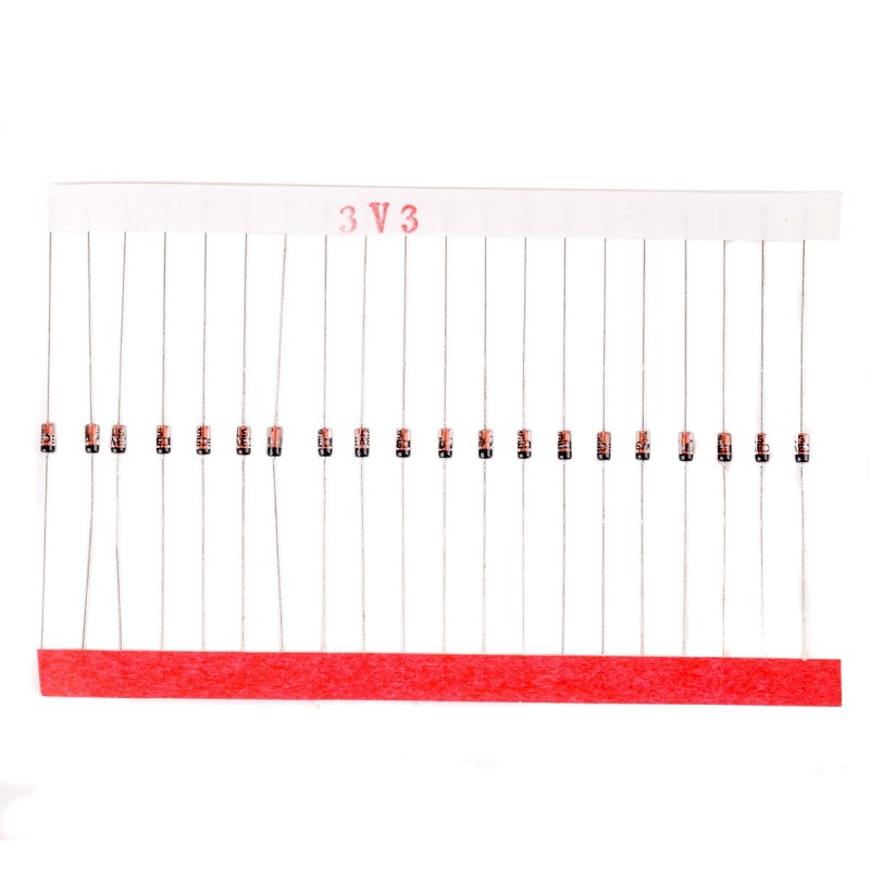 Diodo Zener 1/2W 2-33V 1 valor (5U) Valor 2.7V 1N5223B NTE5002A