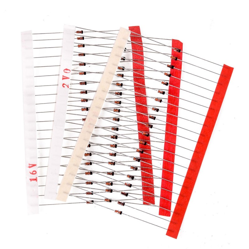 Diodo Zener 1/2W 2-33V 1 valor (5U) Valor 2.7V 1N5223B NTE5002A