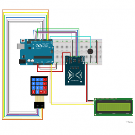 Control de Acceso RFID con teclado matricial