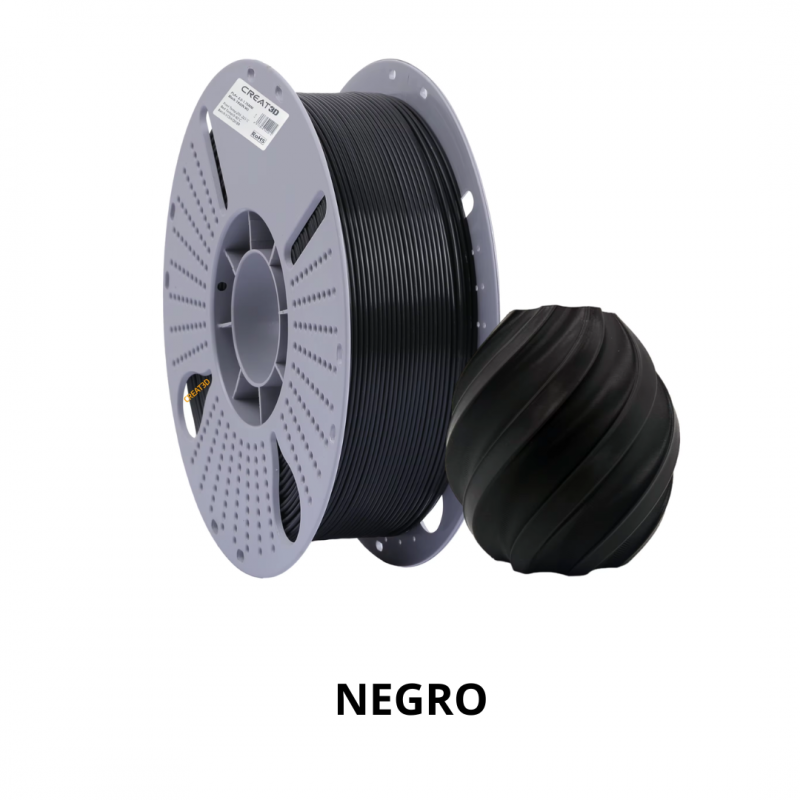 FILAMENTO PLA 2.0 CREAT 3D 1.75MM 1KG Color Negro