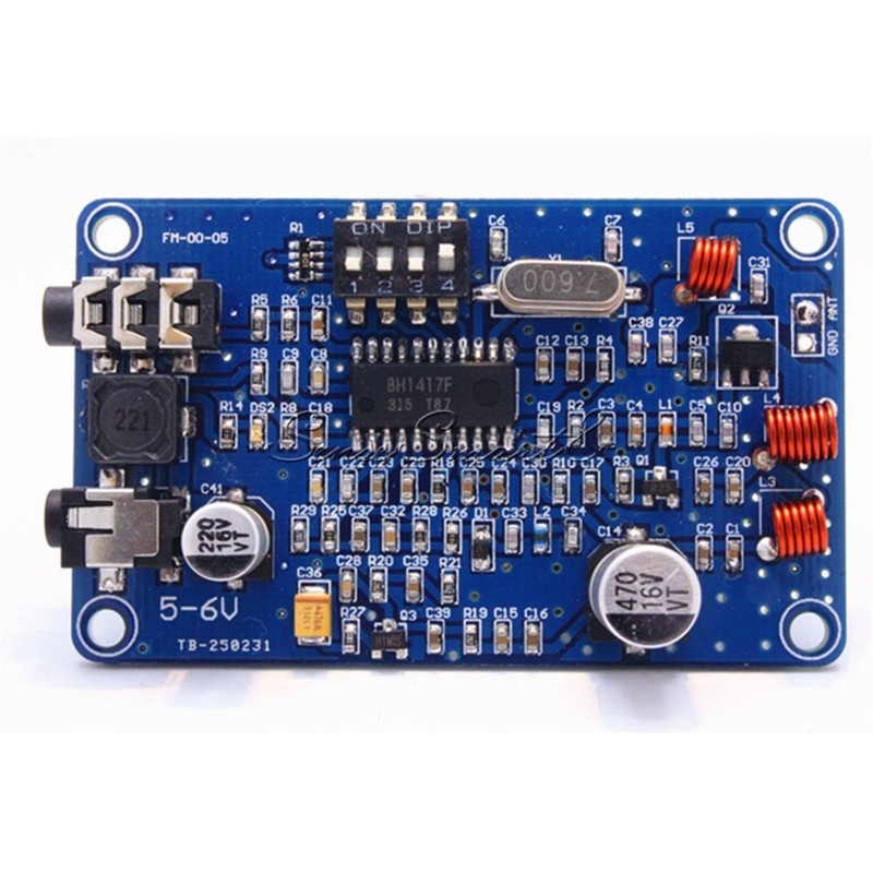 Modulo Transmisor de Radio FM Estereo 2 Canales 200M 0.5W BH1417