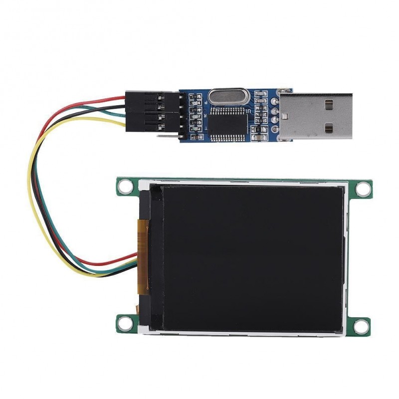 Pantalla LCD UART 2.2" con módulo USB a Serial TTL PL2303